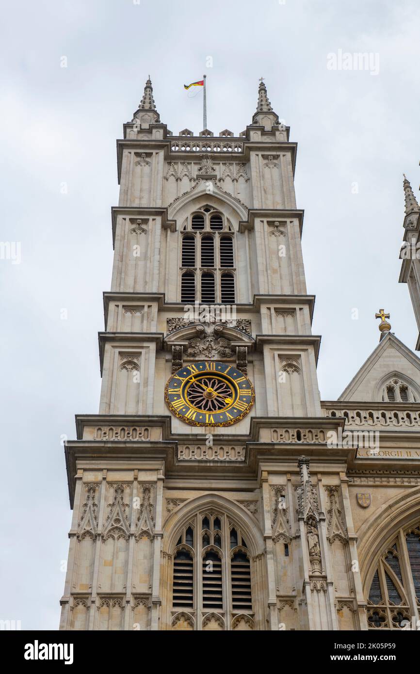 Westminster Abbey with Gothic style is located next to Palace of ...