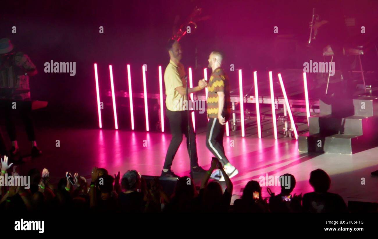 Los Angeles, California, USA 27th August 2022 Singer Andy Grammar and ...