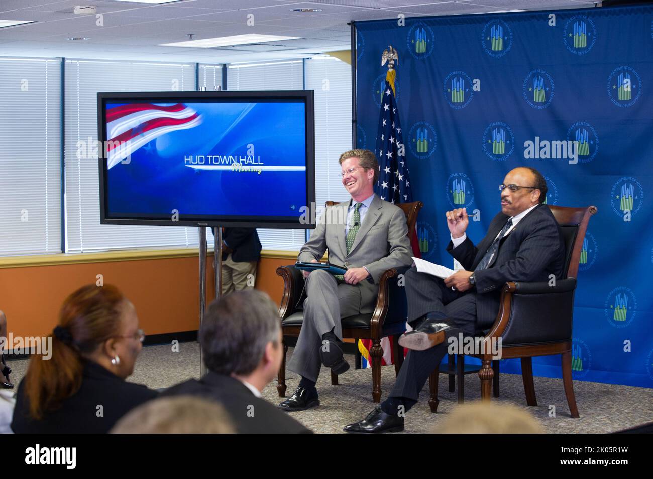 Atlanta, Georgia town hall meeting, with Secretary Shaun Donovan among ...