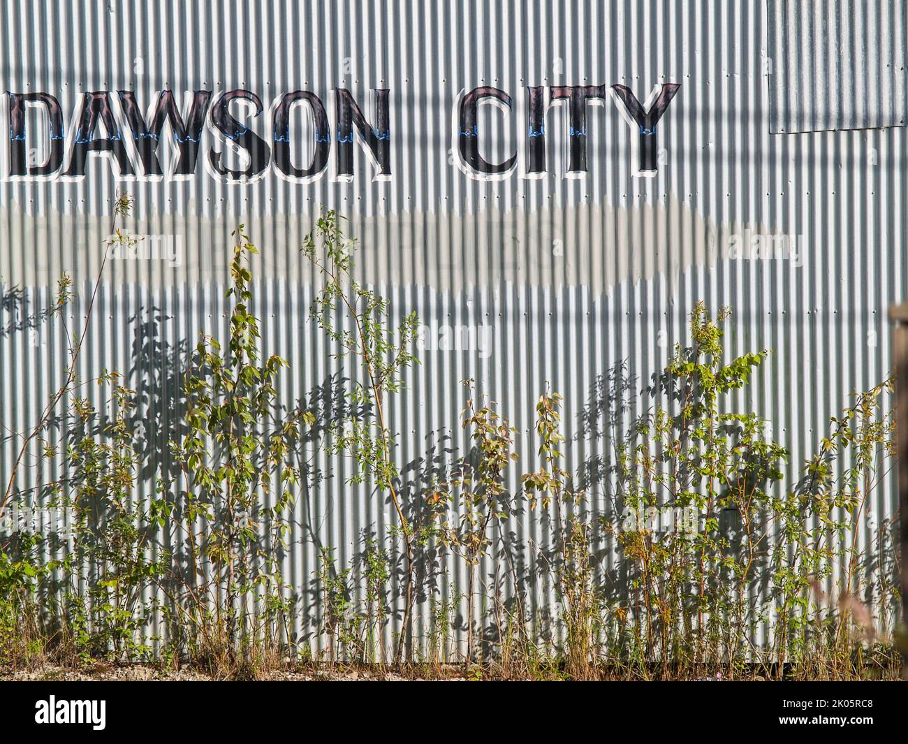 Dawson City Yukon Territory, Canada - August 4 2008; Sign reading ...