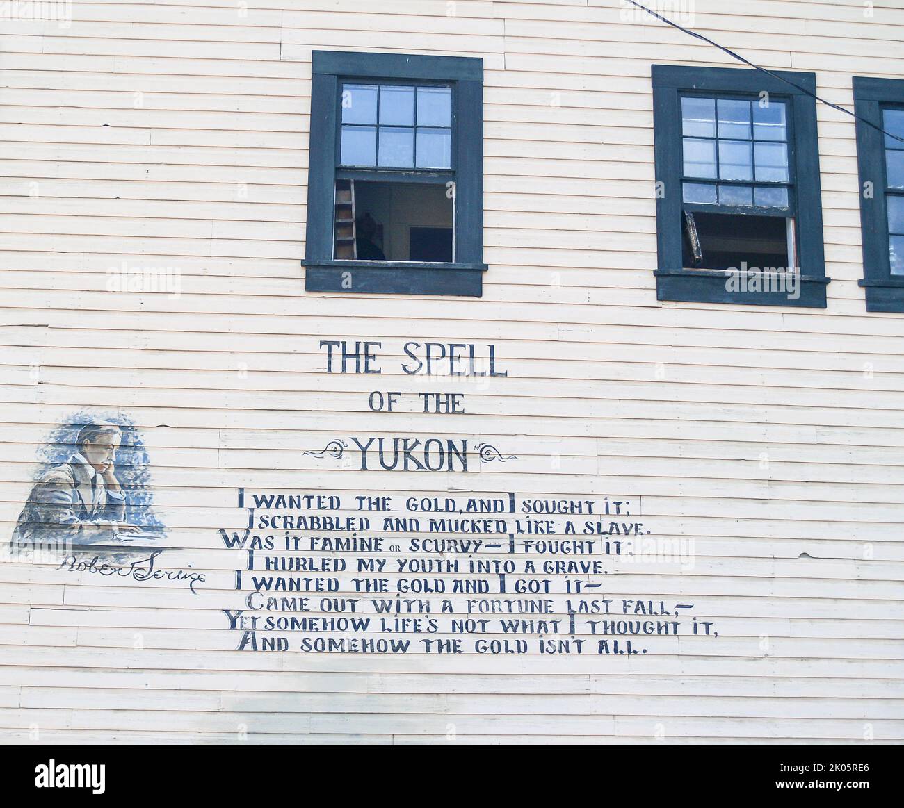 Dawson City Yukon Territory, Canada - August 4 2008; Famous poem and ...