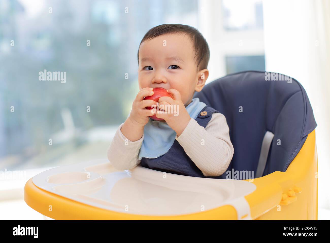 Cute baby boy apple fruit hi-res stock photography and images - Alamy
