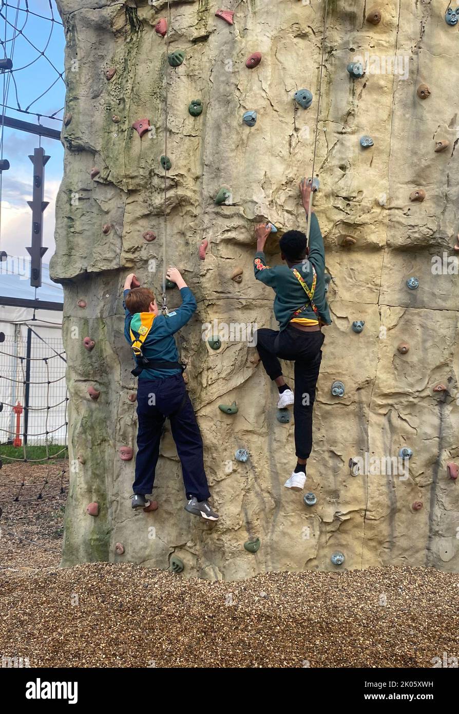 Scout members from the 32nd Chingford Group start their activities ...