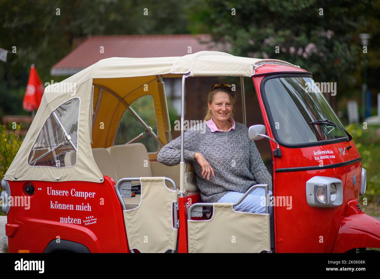 Bittkau, Germany. 07th Sep, 2022. Stefanie Gruber from the campsite ...