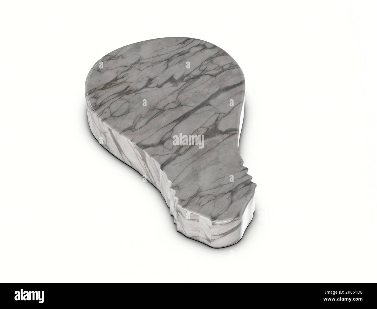 Marble bulb symbol on a white background. 3d illustration Stock Photo ...
