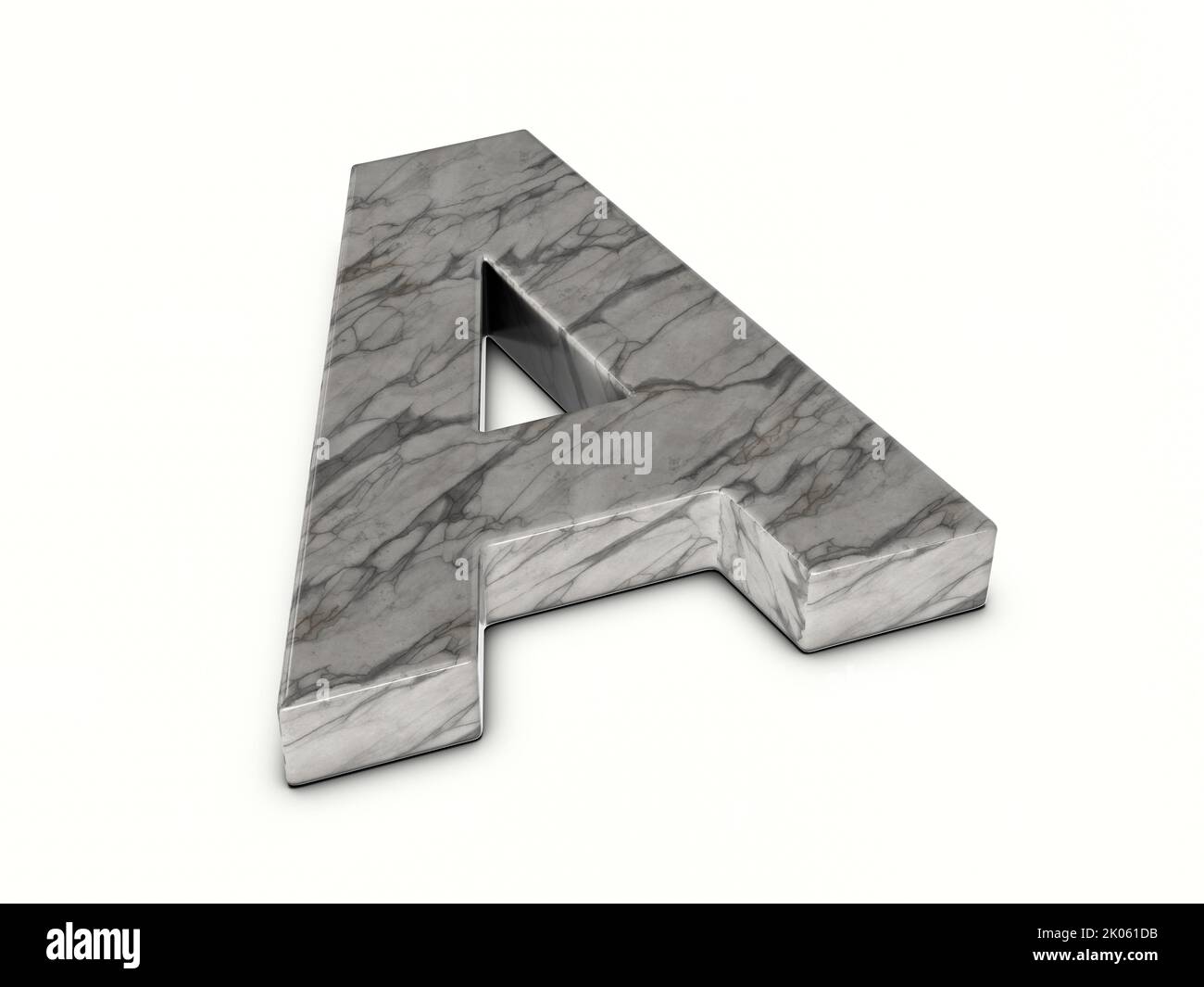Marble letter A on a white background. 3d illustration Stock Photo - Alamy