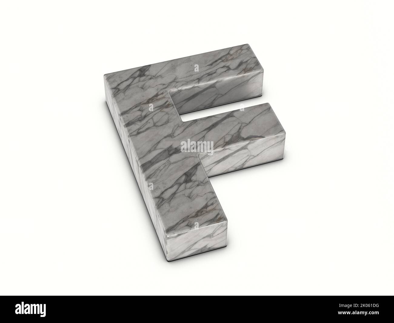 Marble letter F on a white background. 3d illustration Stock Photo - Alamy