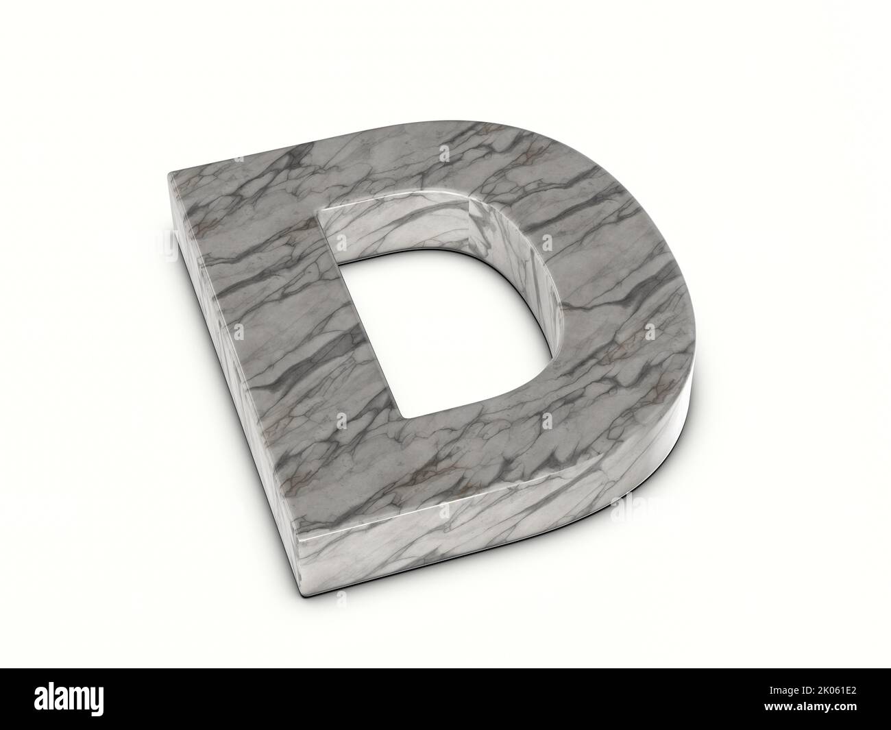 Marble letter D on a white background. 3d illustration Stock Photo - Alamy