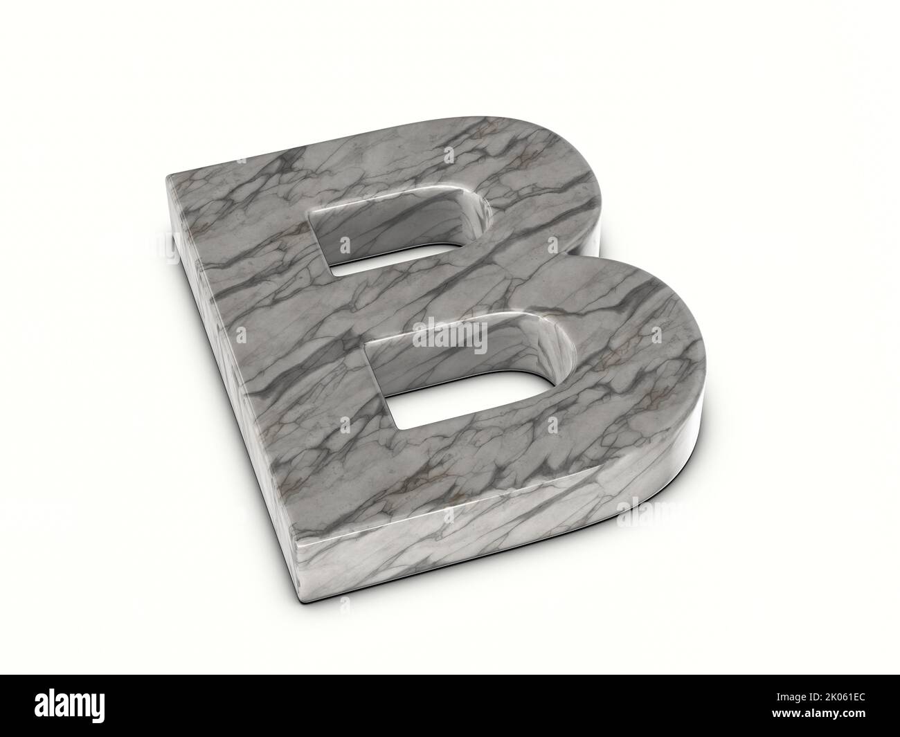 Marble letter B on a white background. 3d illustration Stock Photo - Alamy