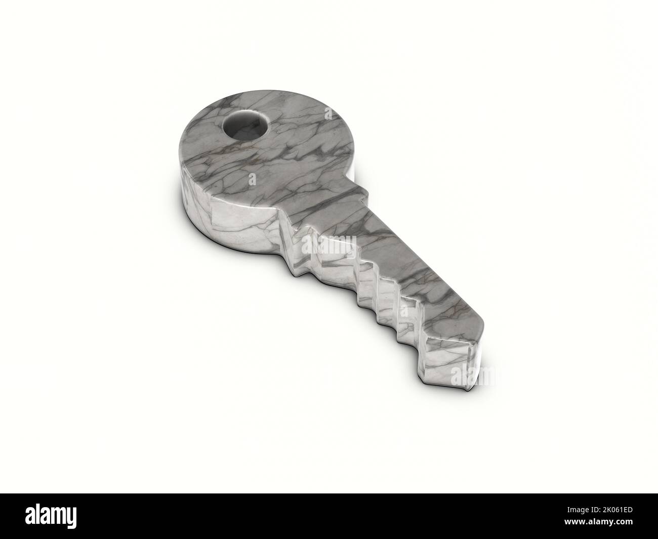 Marble key symbol on a white background. 3d illustration Stock Photo ...