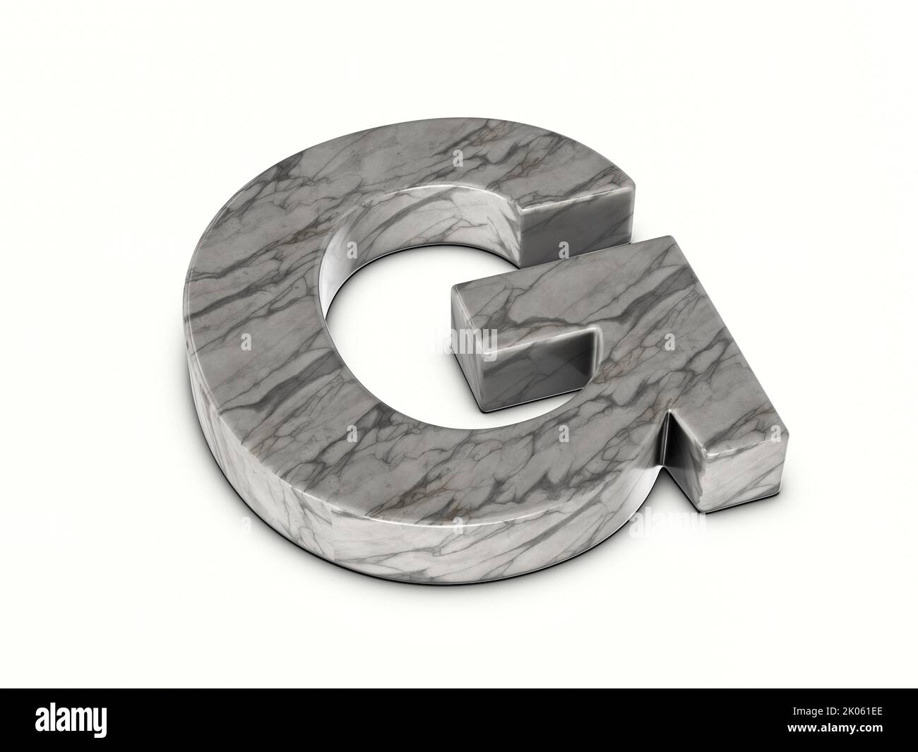 Marble letter G on a white background. 3d illustration Stock Photo - Alamy
