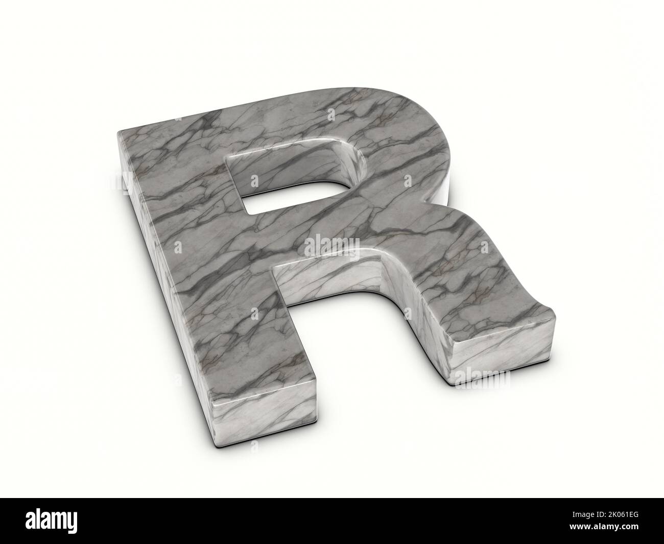 Marble letter R on a white background. 3d illustration Stock Photo - Alamy