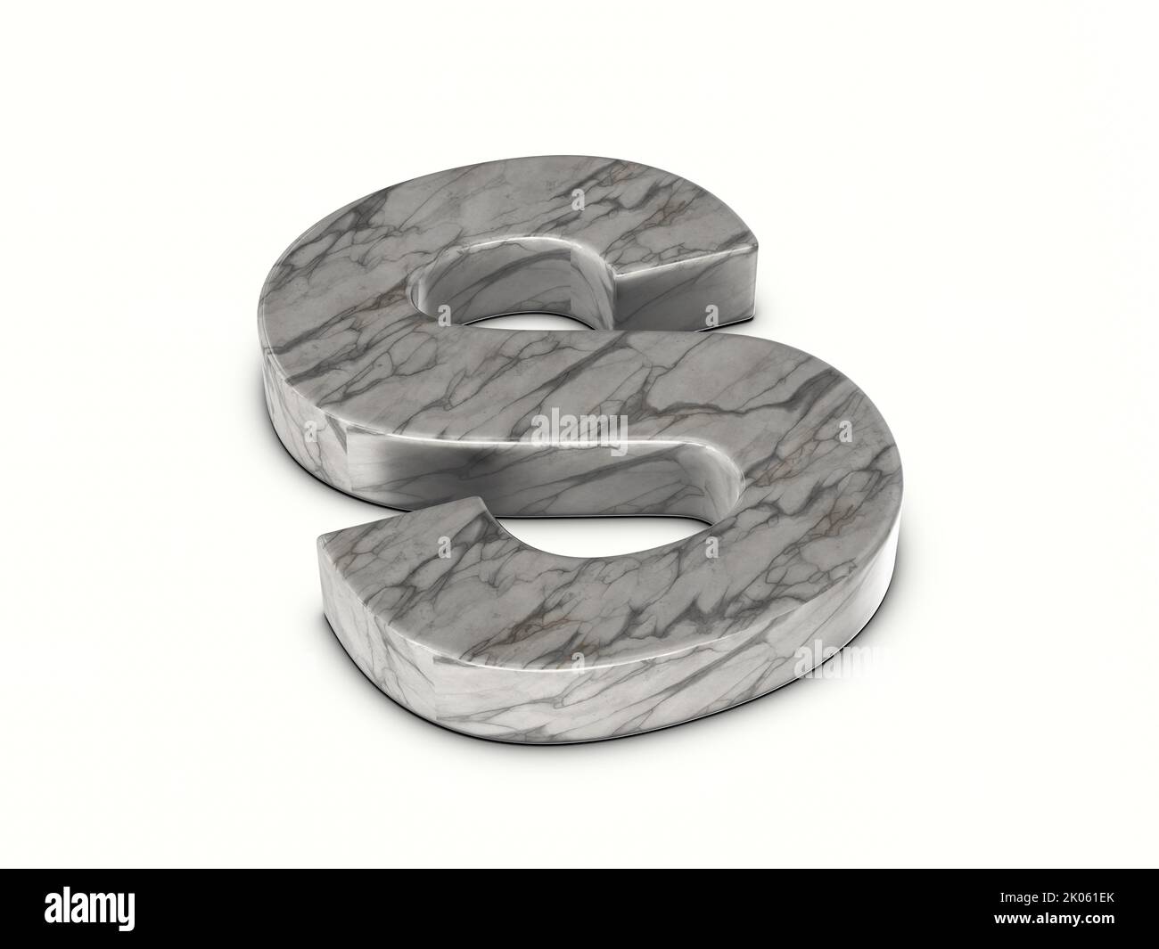 Marble letter S on a white background. 3d illustration Stock Photo - Alamy