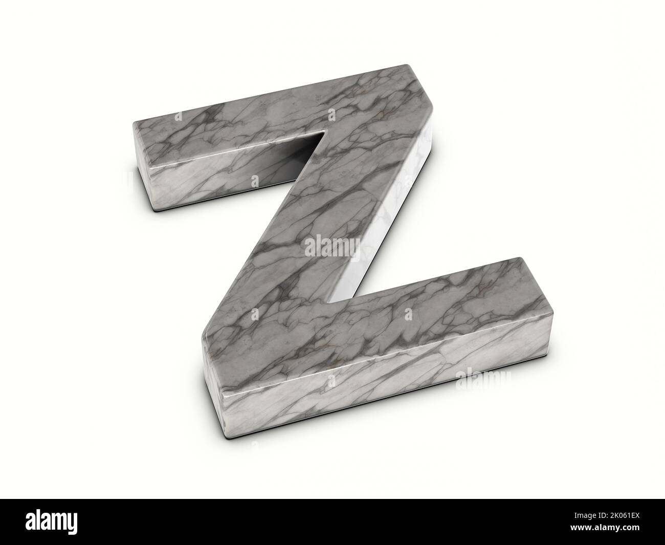 Marble letter Z on a white background. 3d illustration Stock Photo - Alamy
