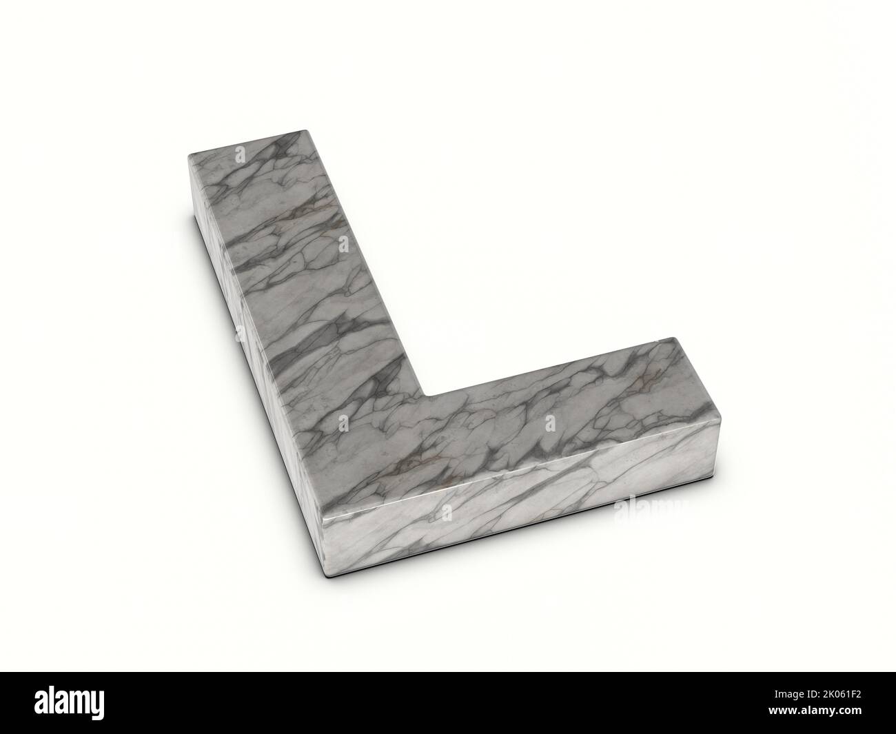 Marble letter L on a white background. 3d illustration Stock Photo - Alamy