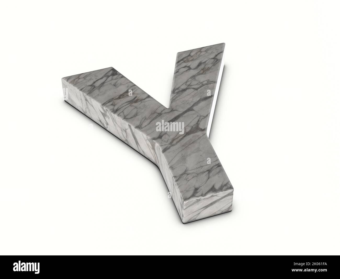 Marble letter Y on a white background. 3d illustration Stock Photo - Alamy