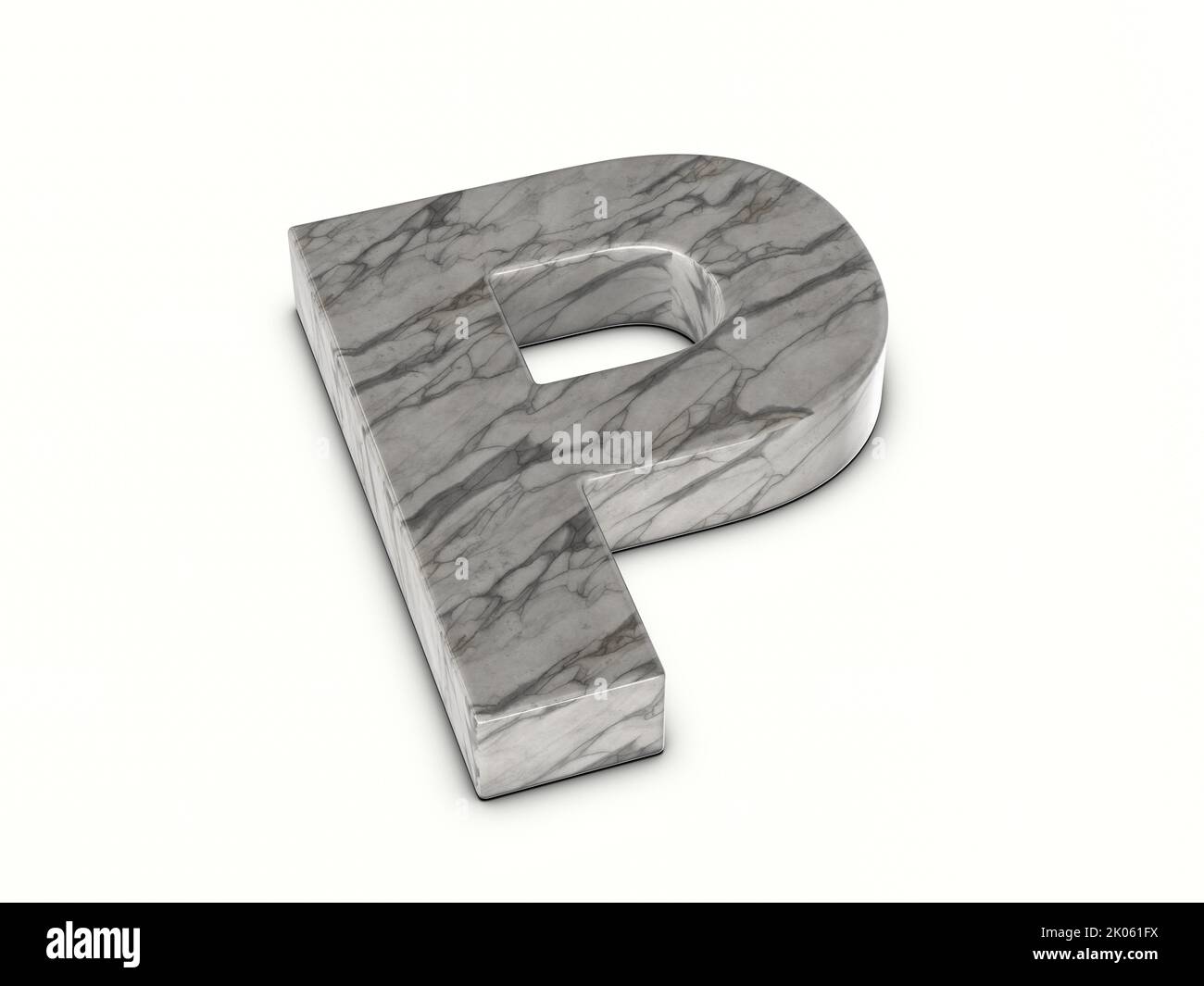 Marble letter P on a white background. 3d illustration Stock Photo - Alamy