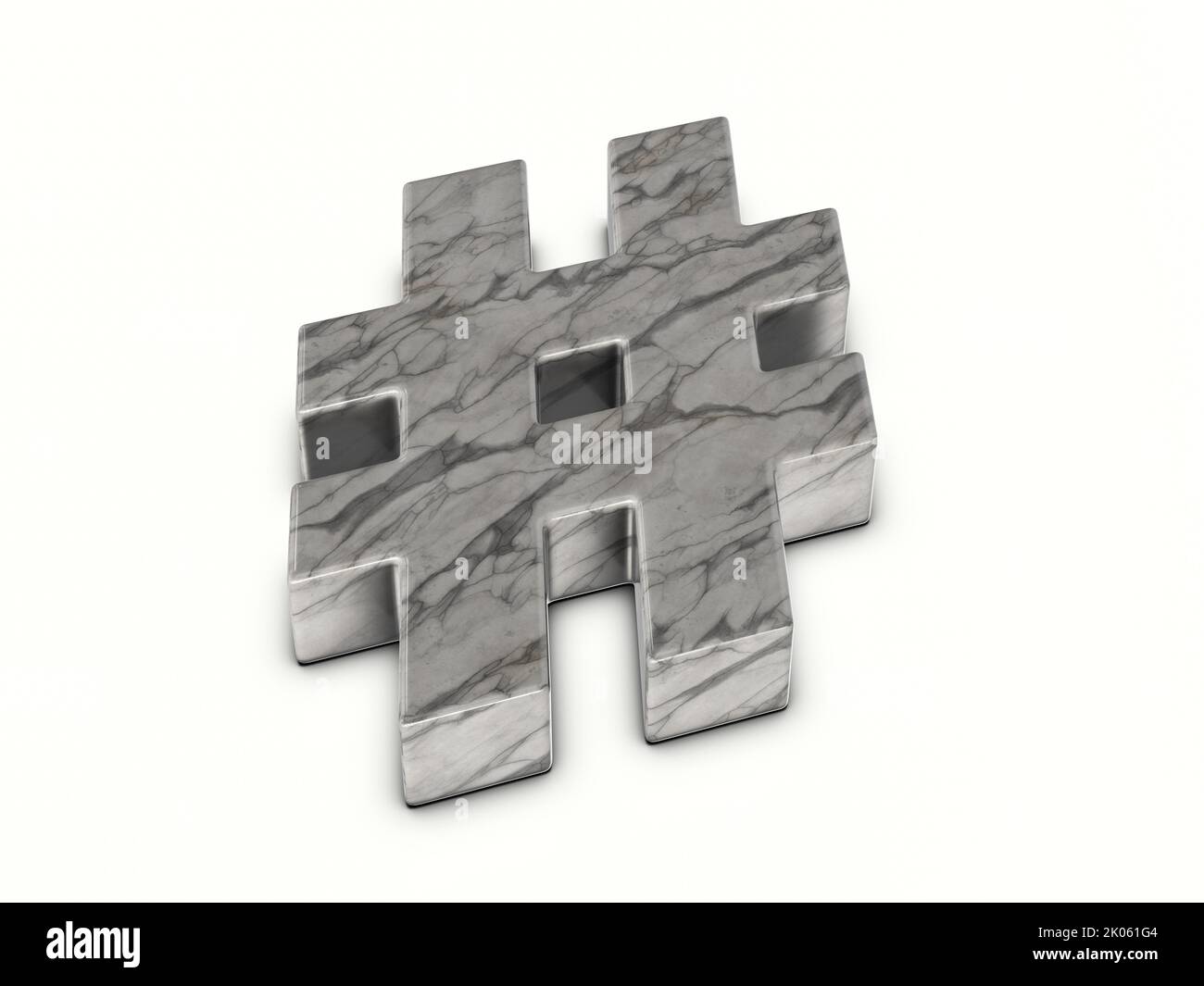 Marble number symbol on a white background. 3d illustration Stock Photo ...