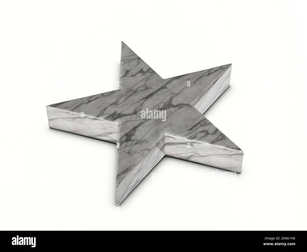 Marble star symbol on a white background. 3d illustration Stock Photo ...