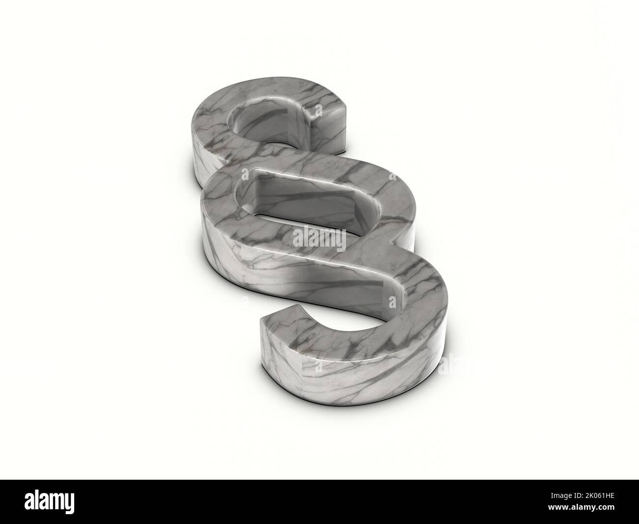 Marble section symbol on a white background. 3d illustration Stock ...