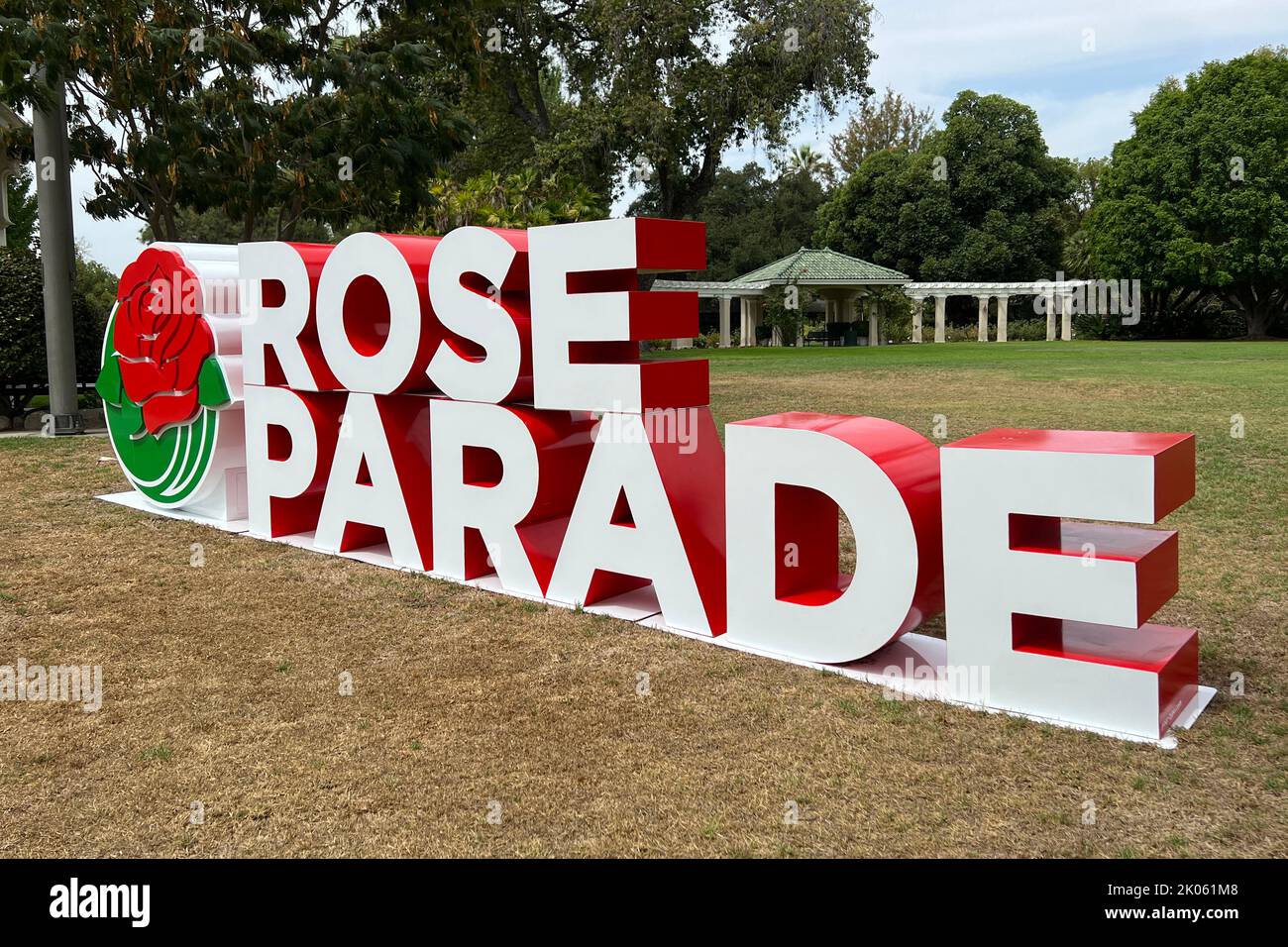 The Rose Parade letters at the Pasadena Tournament of Roses Association ...