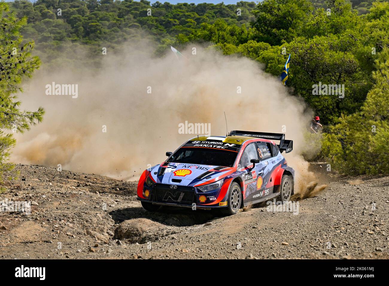Ott TÄNAK Martin JÄRVEOJA ,HYUNDAI SHELL MOBIS WORLD RALLY TEAM Stock ...