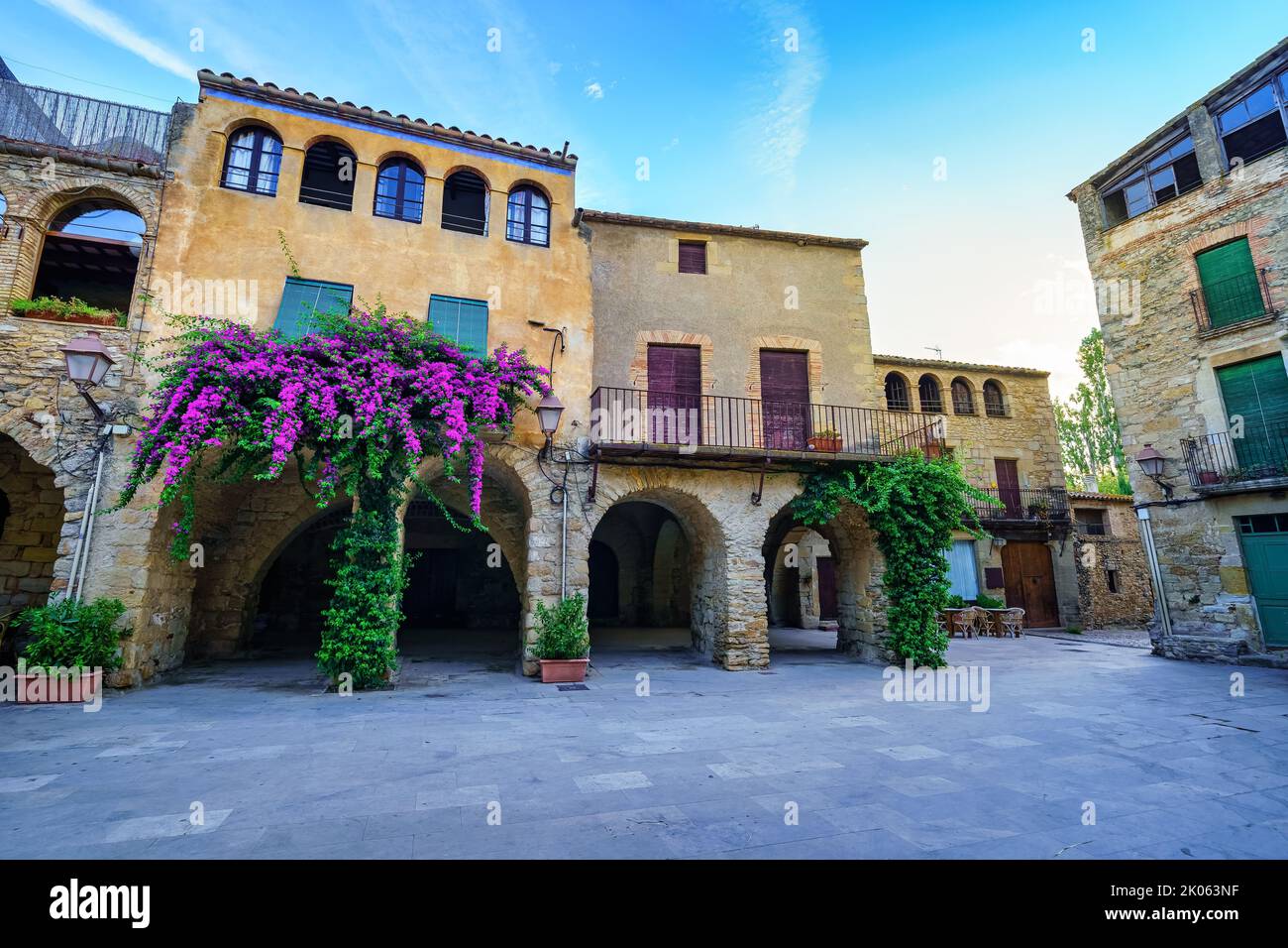 Medieval wall of peratallada hi-res stock photography and images - Alamy