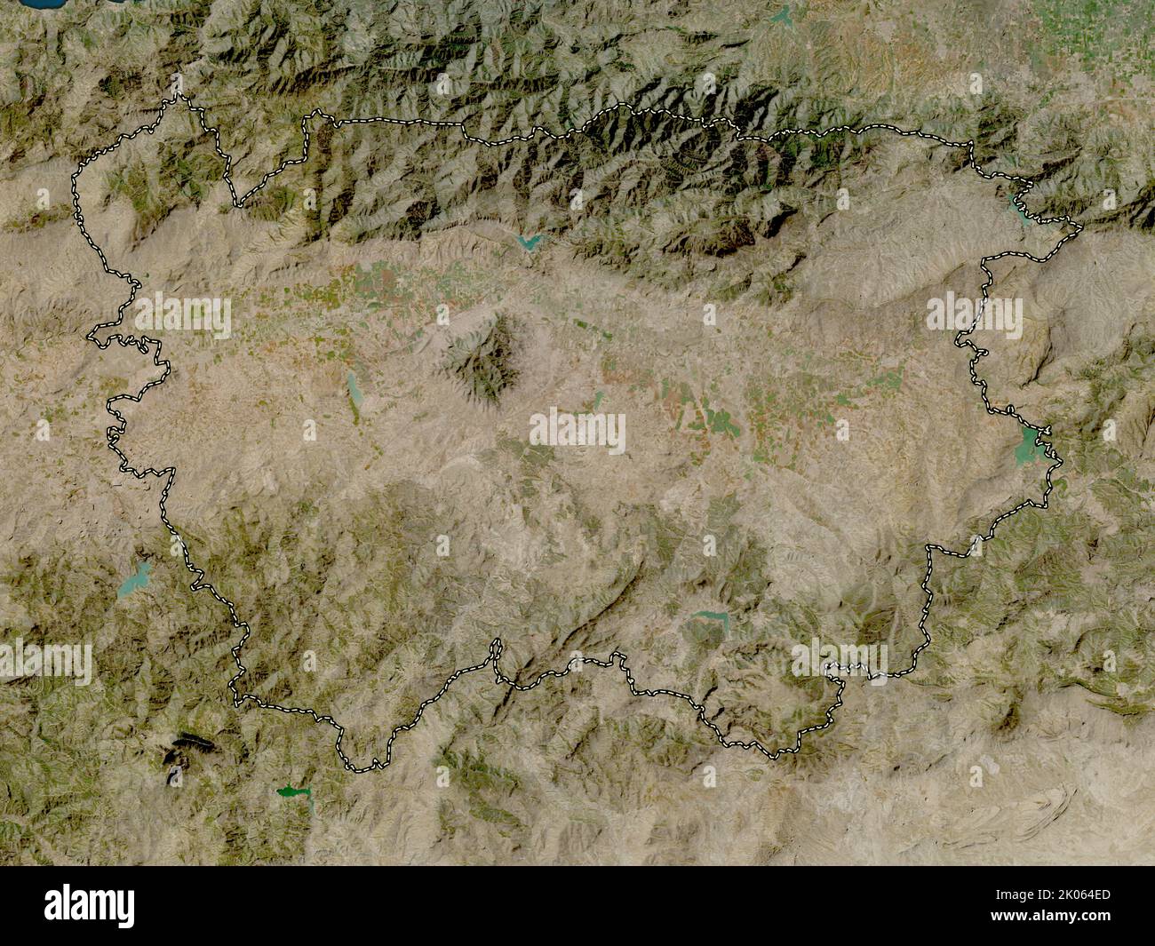 Ain Defla, province of Algeria. Low resolution satellite map Stock ...