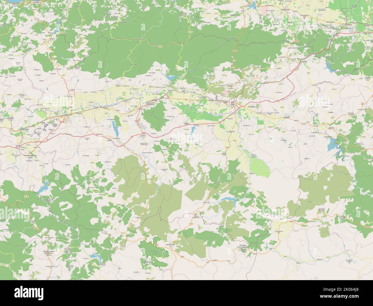 Ain Defla, province of Algeria. Open Street Map Stock Photo - Alamy