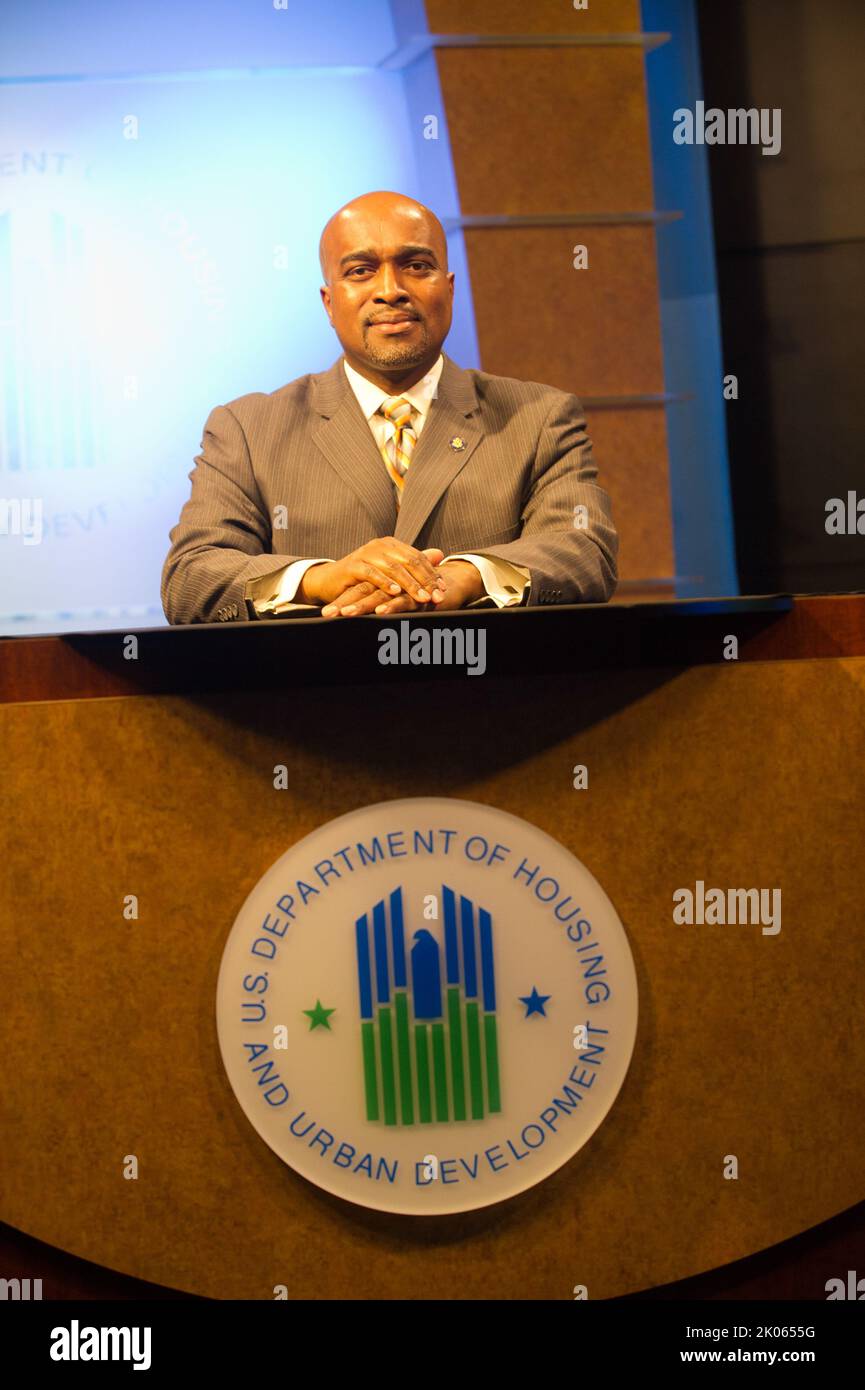 Antonio Riley, Region V (Midwest) Administrator, in HUD broadcast ...