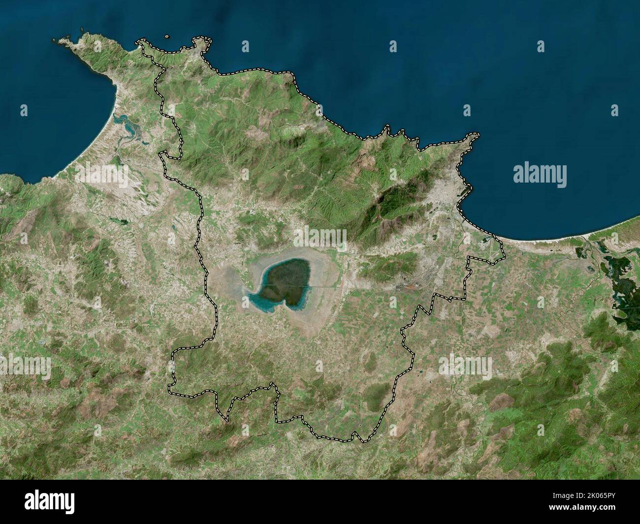 Annaba, province of Algeria. High resolution satellite map Stock Photo ...
