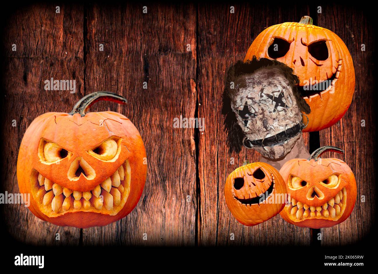 SCARY HALLOWEEN PUMKIN Stock Photo - Alamy