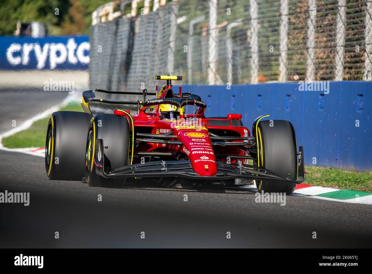 Monza, Italy, 09th Sep 2022, Carlos Sainz Jr, from Spain competes for ...