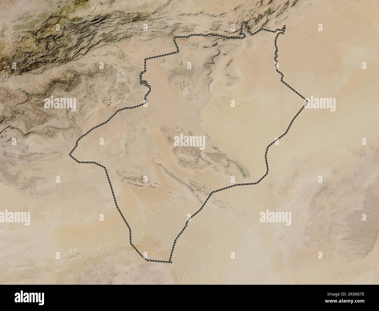 Bechar, province of Algeria. Low resolution satellite map Stock Photo ...