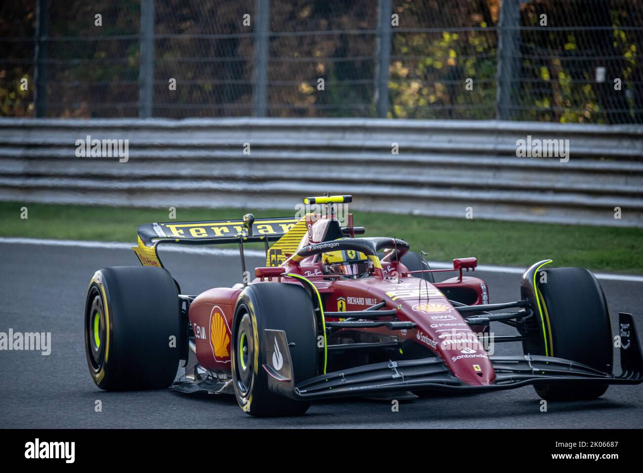 Monza, Italy, 09th Sep 2022, Carlos Sainz Jr, from Spain competes for ...