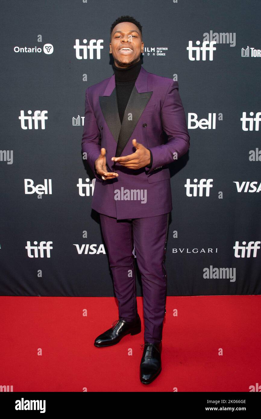 John Boyega attends the premiere of "The Woman King" at Roy Thomson ...