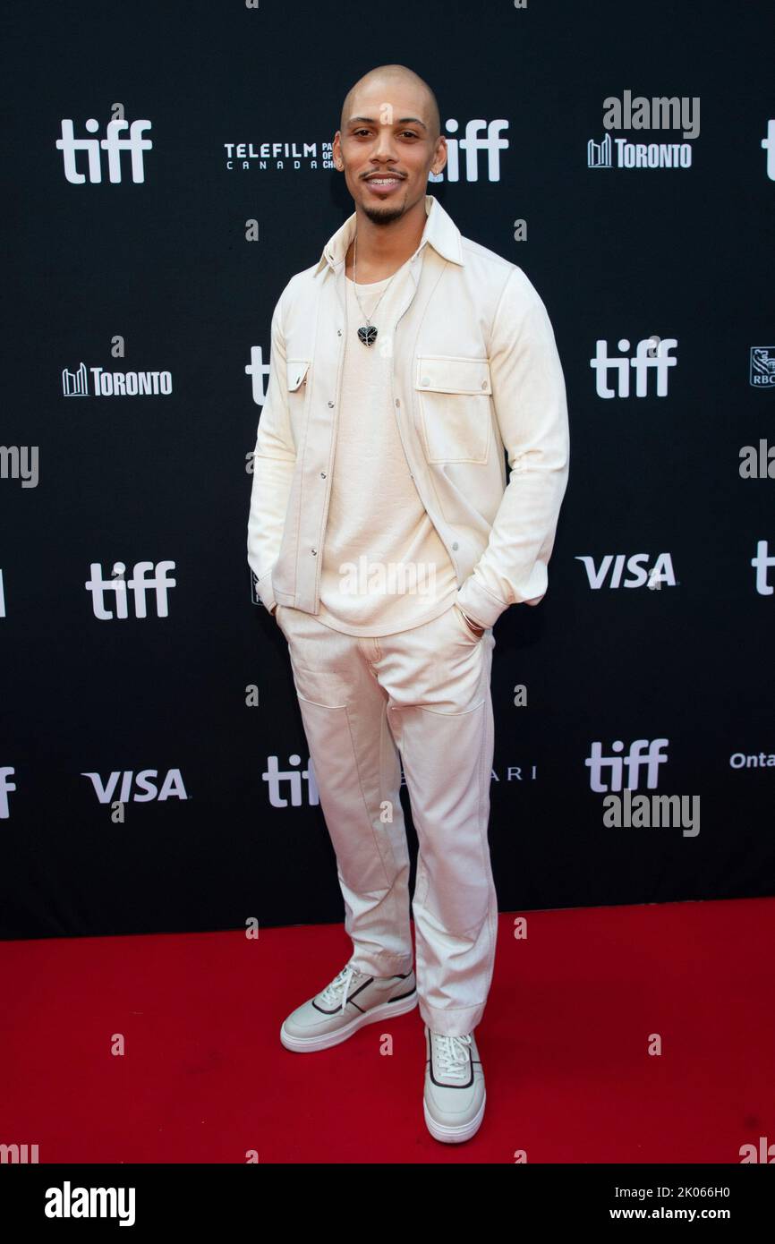 Jordan Bolger attends the premiere of "The Woman King" at Roy Thomson ...