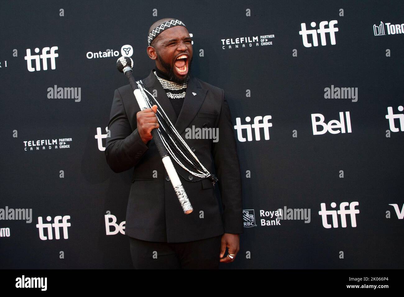 Sivuyile Ngesi attends the premiere of "The Woman King" at Roy Thomson Hall during the 2022 ...
