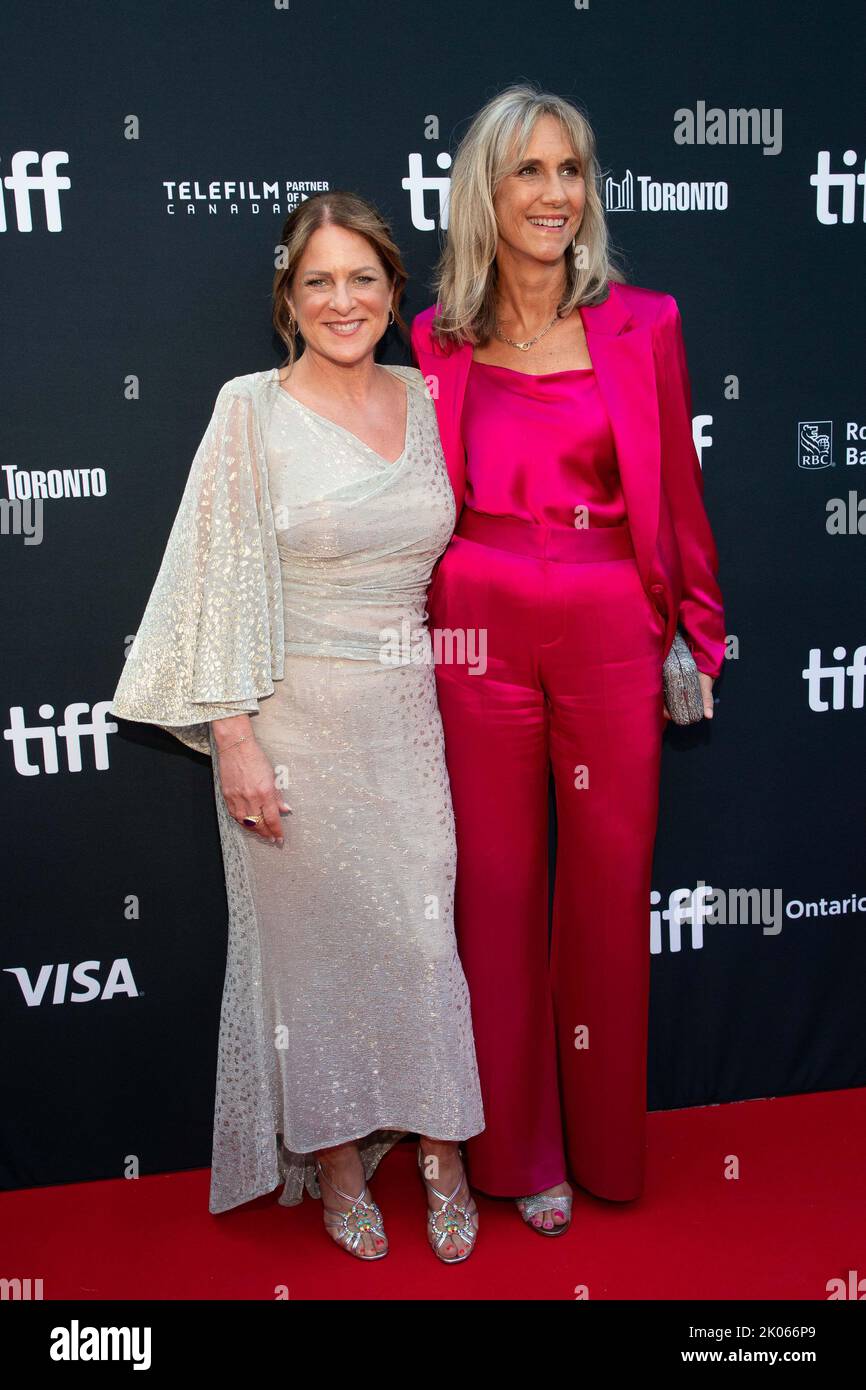 Cathy Shulman and Dana Stevens attend the premiere of "The Woman King ...