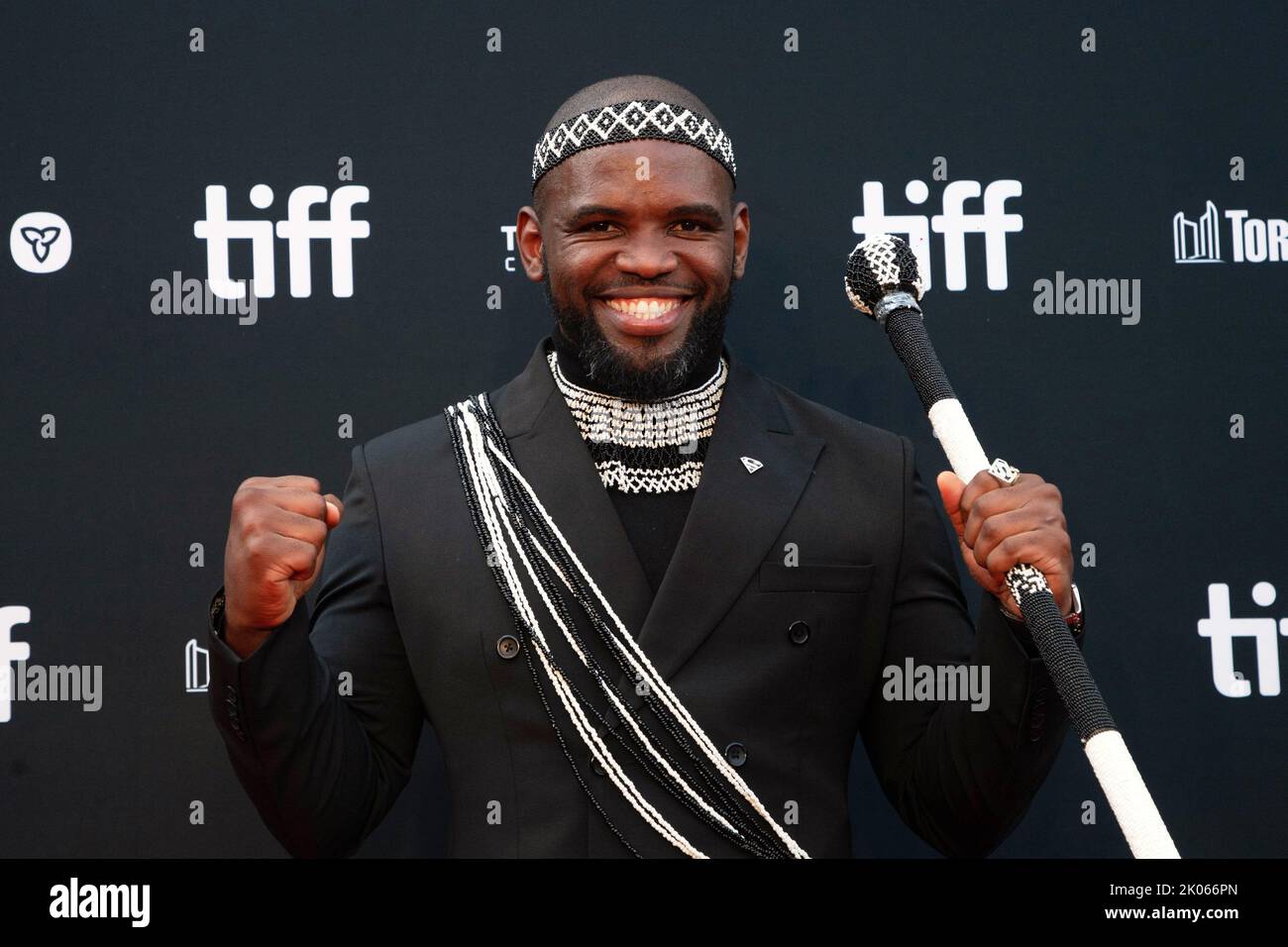 Toronto, Canada. 09th Sep, 2022. Sivuyile Ngesi attends the premiere of "The Woman King" at Roy ...