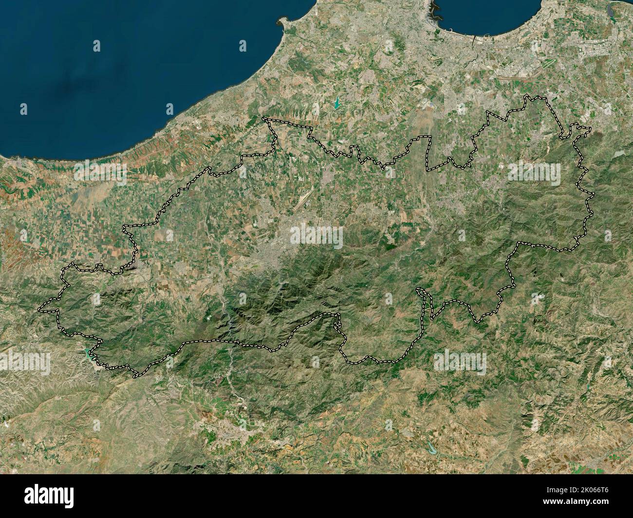 Blida, province of Algeria. High resolution satellite map Stock Photo ...