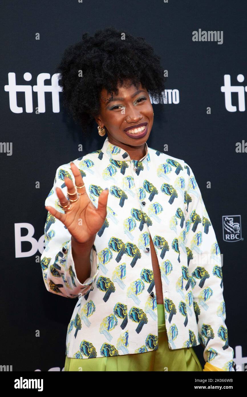 Shaina West attends the premiere of "The Woman King" at Roy Thomson ...