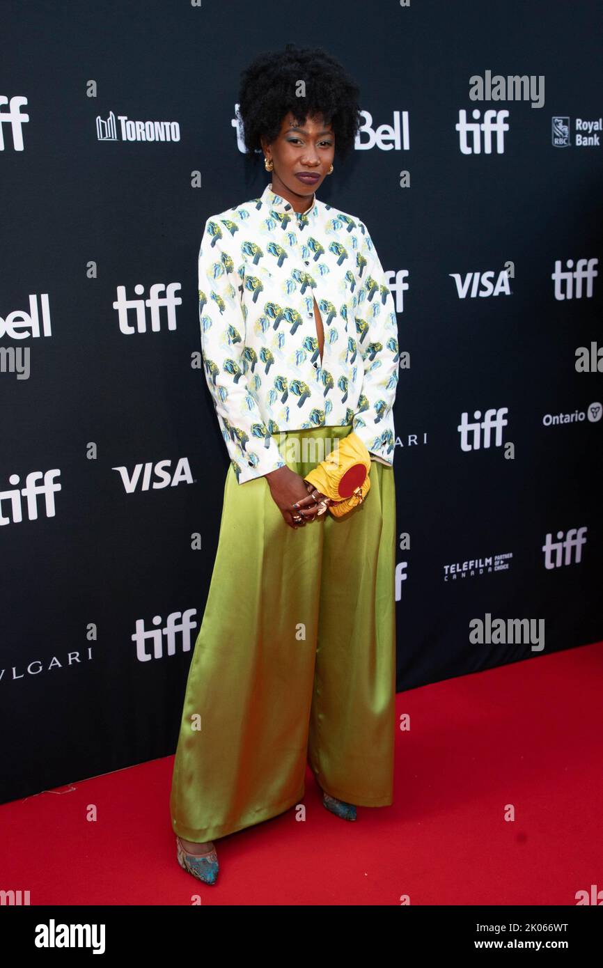 Shaina West attends the premiere of "The Woman King" at Roy Thomson ...