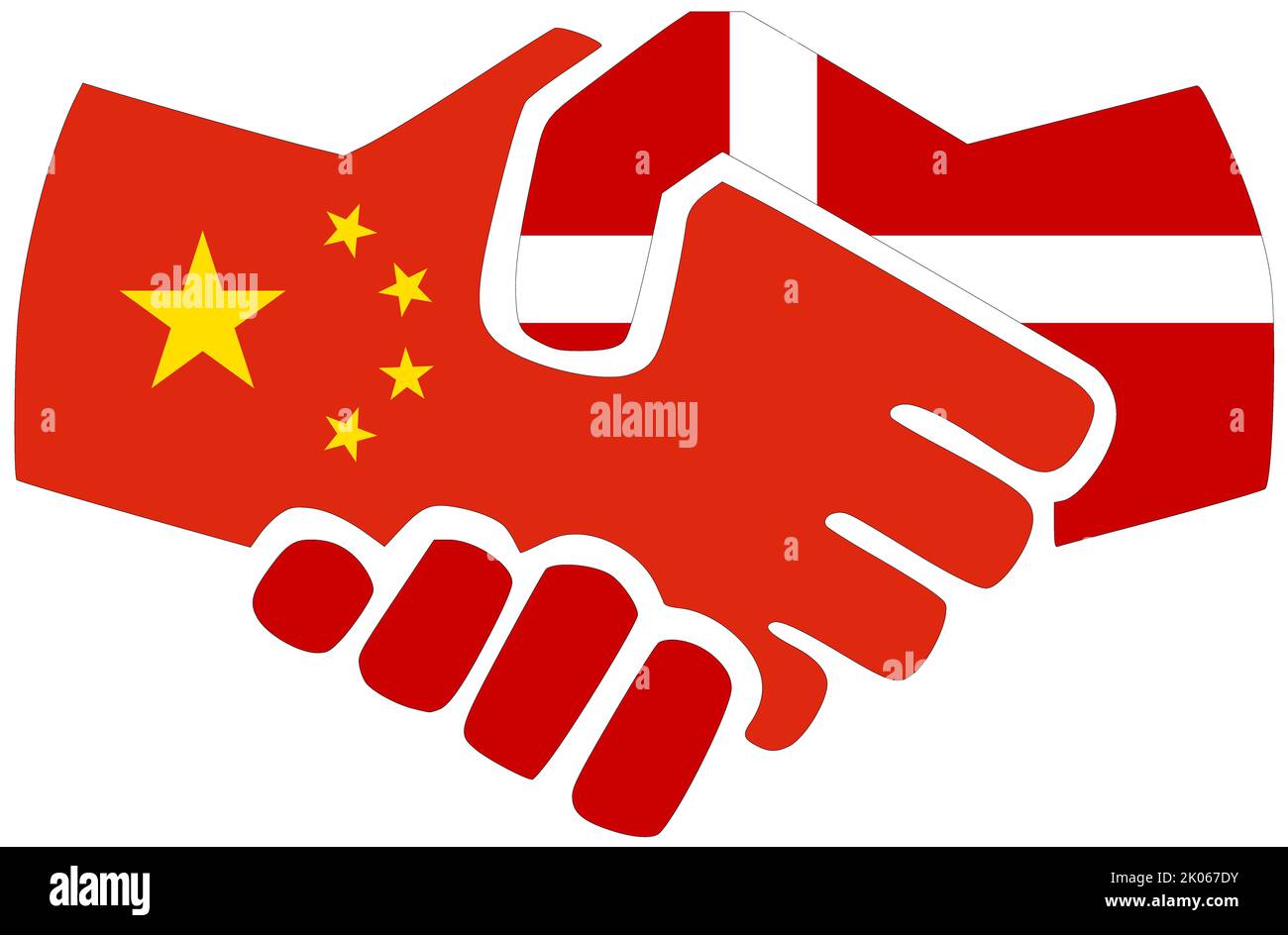 China - Denmark : Handshake, symbol of agreement or friendship Stock ...
