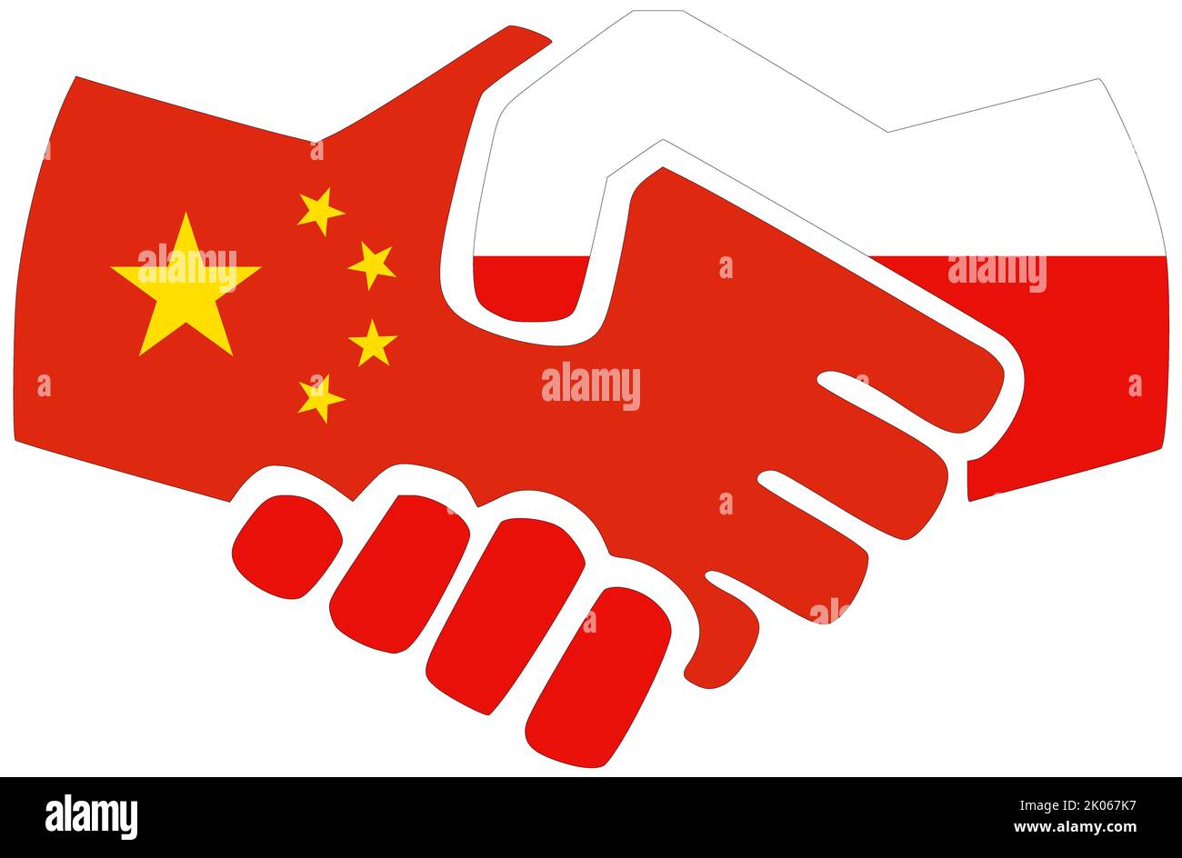 China - Poland : Handshake, symbol of agreement or friendship Stock ...