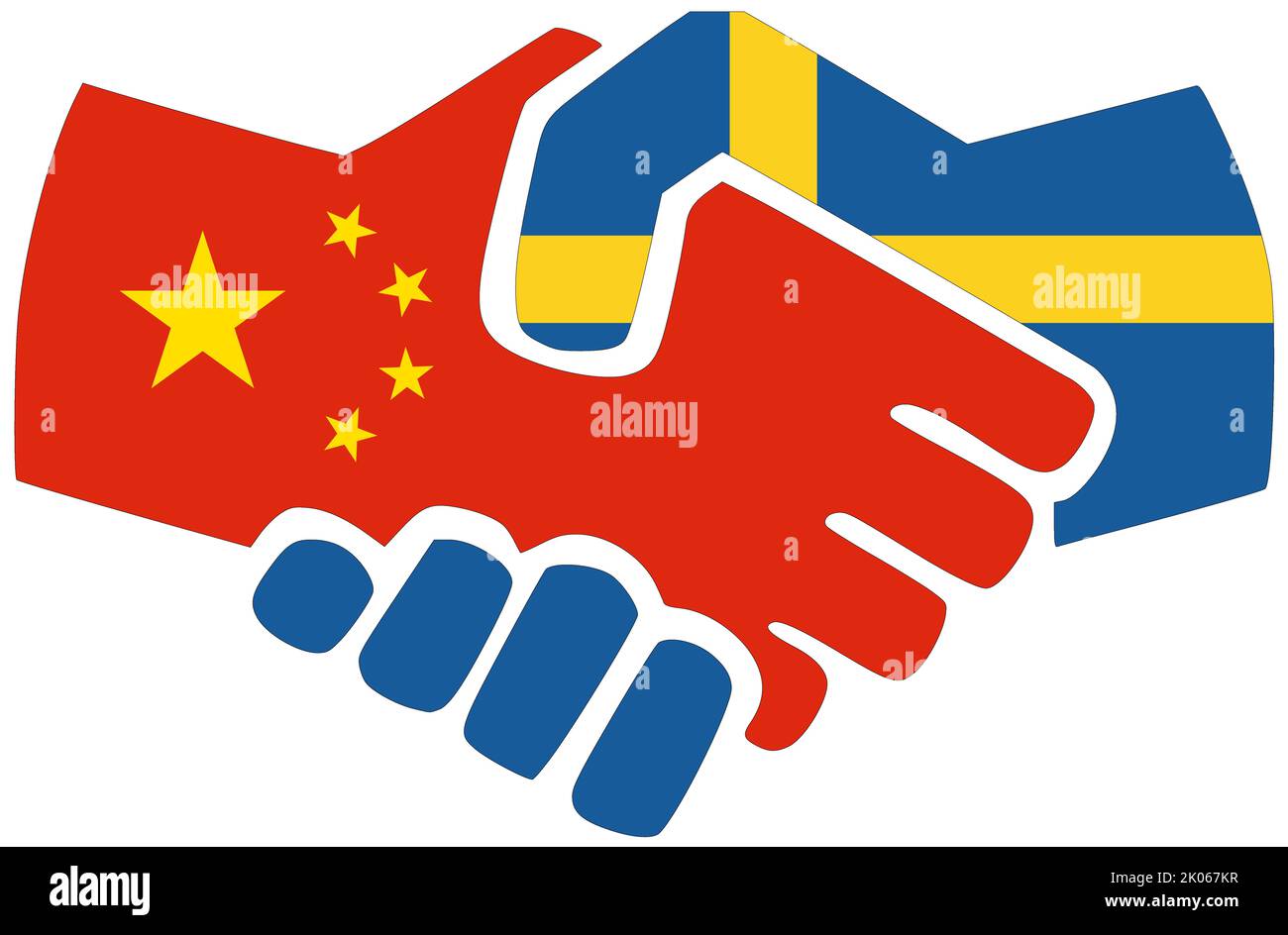 China - Sweden : Handshake, symbol of agreement or friendship Stock ...