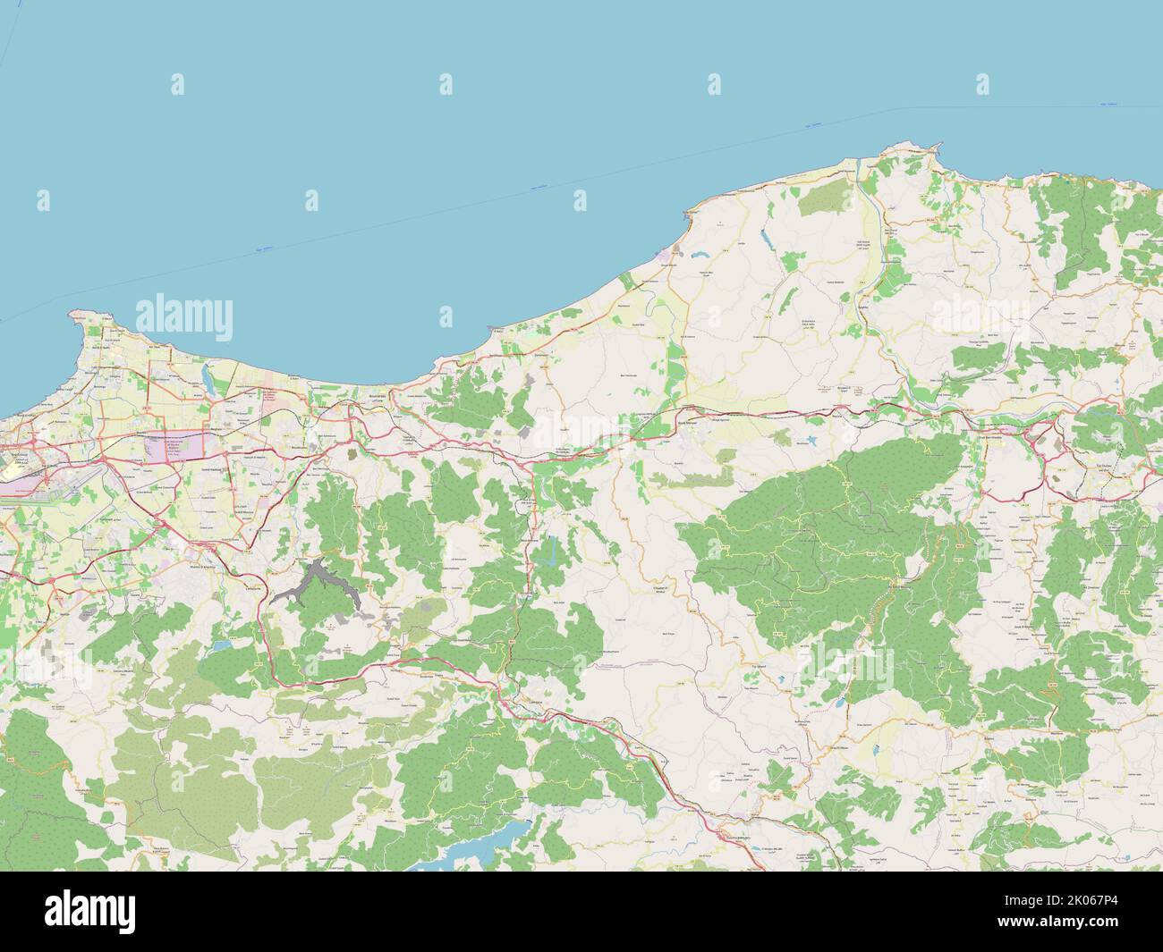 Boumerdes, province of Algeria. Open Street Map Stock Photo - Alamy