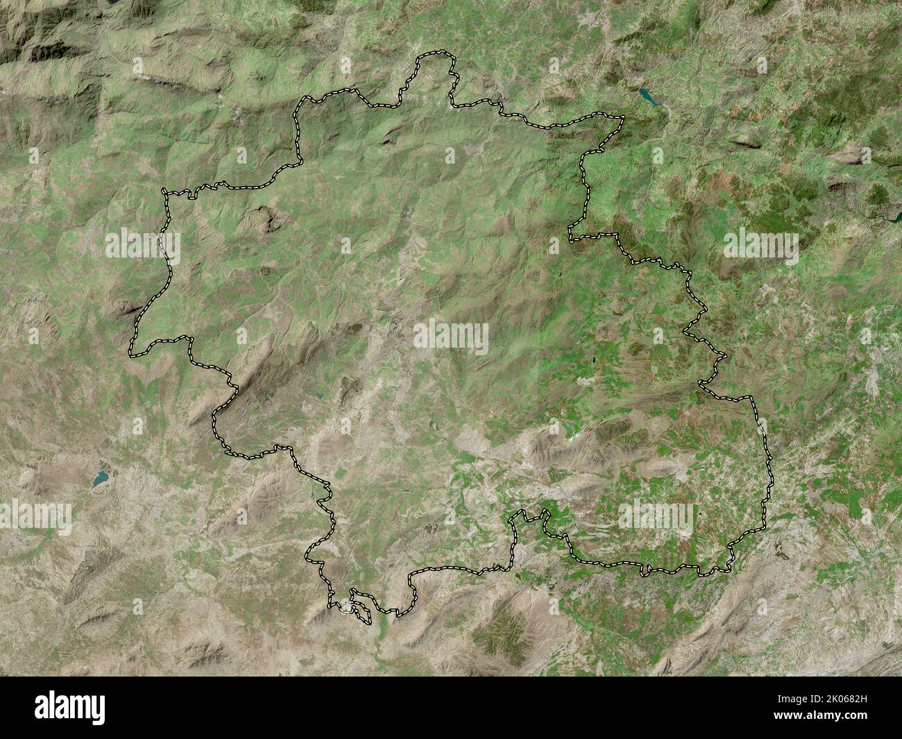 Constantine, province of Algeria. High resolution satellite map Stock ...