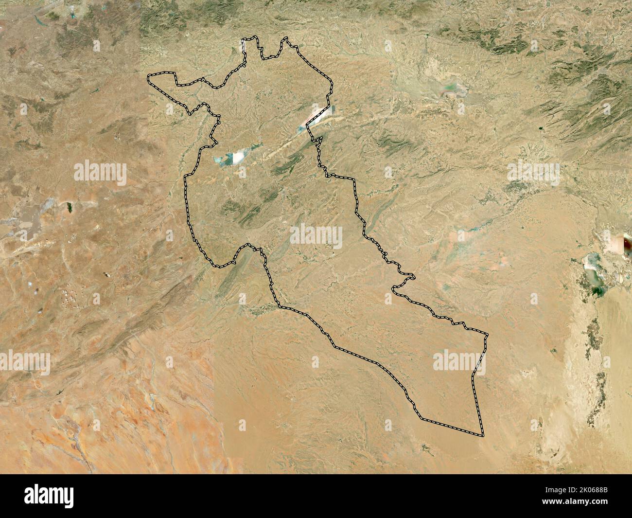 Djelfa, province of Algeria. High resolution satellite map Stock Photo ...