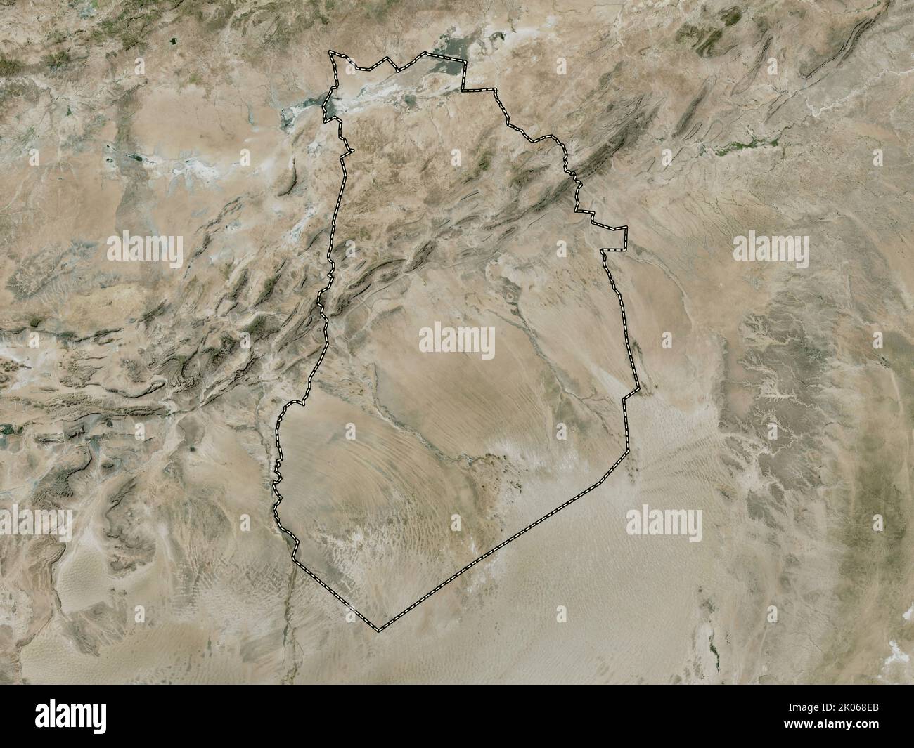 El Bayadh, province of Algeria. High resolution satellite map Stock ...